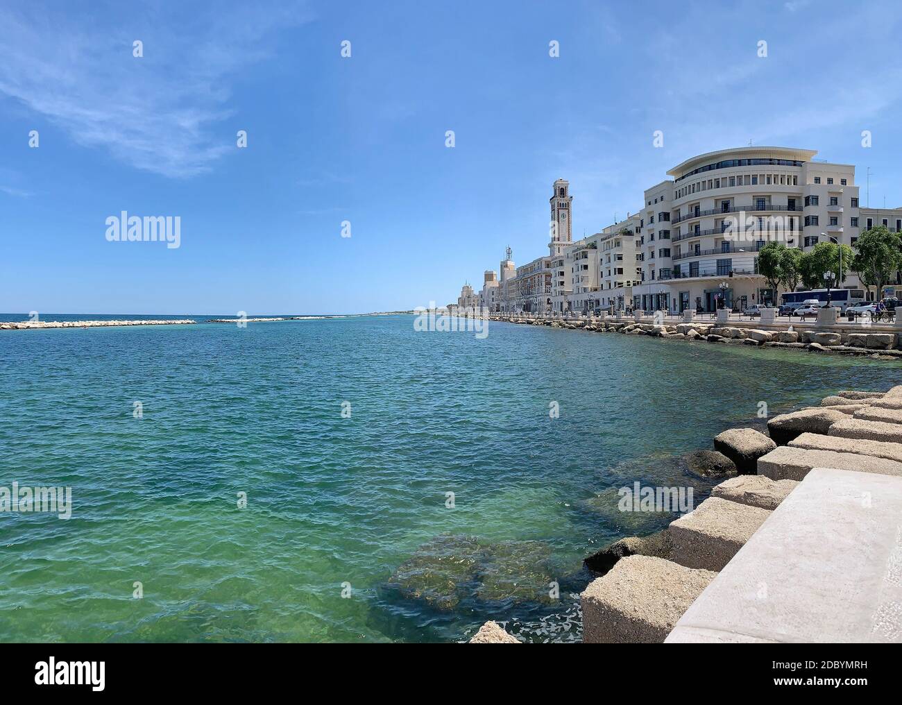 Strandpromenade in Bari, Apulien, Italien. Bari ist die Hauptstadt der ...