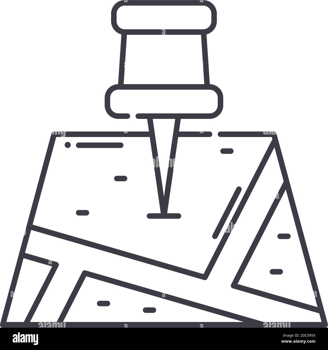 Reiseführer Symbol, lineare isolierte Illustration, dünne Linie Vektor ...