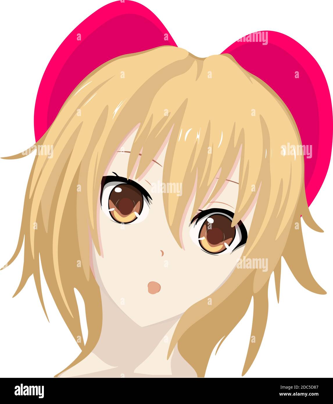 Vektorgrafik Zeichentrickfiguren. Anime Mädchen in japanisch. Anime ...
