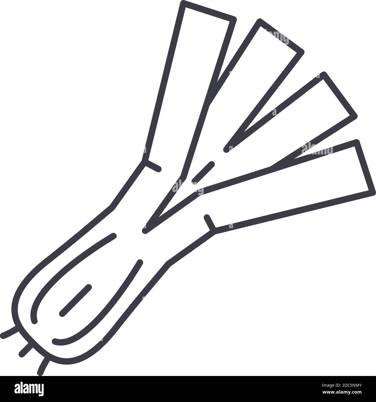 Lauch-Symbol, lineare isolierte Illustration, dünne Linie Vektor, Web ...