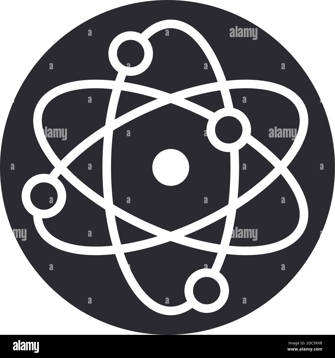 Biologie Atom Molekül Wissenschaft Element Silhouette Symbol Stil ...