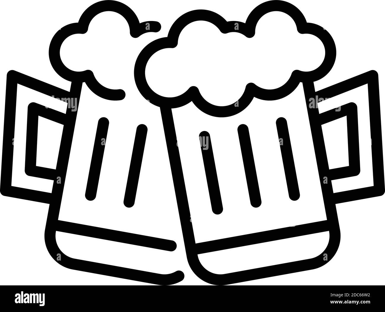 Prost Bierkrug Symbol. Kontur Prost Bierkrug Vektor-Symbol für Web ...