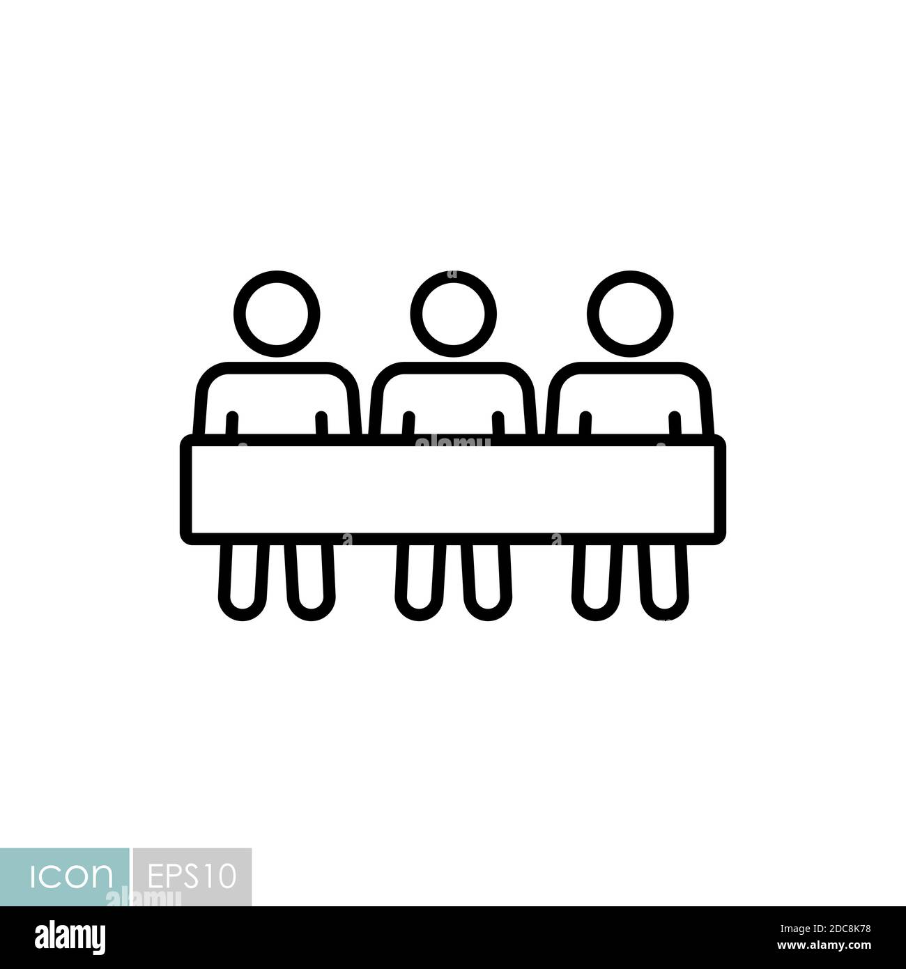 Gruppe von protestierenden Menschen mit großen Plakat Vektor-Symbol ...