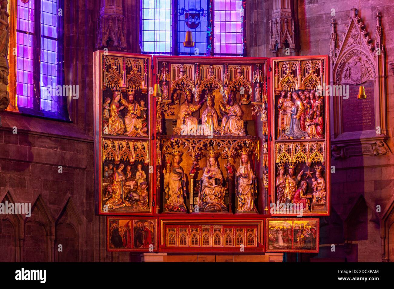 Wiener Neustädter Altar, Stephansdom, Wien, Österreich Stockfotografie ...
