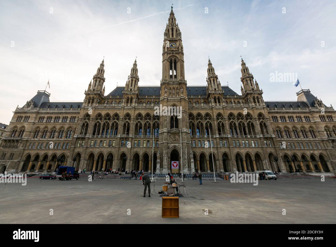 Wiener Rathaus, Rathausplatz, Wien, Österreich Stockfotografie - Alamy