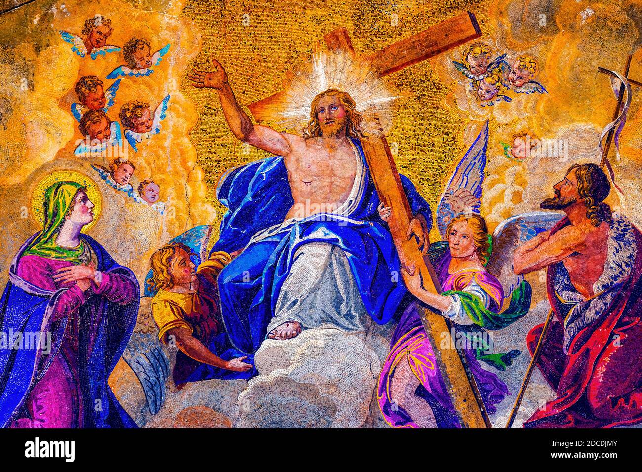 Jesus Christus Maria Engel Auferstehung Mosaic Fassade St. Mark's ...