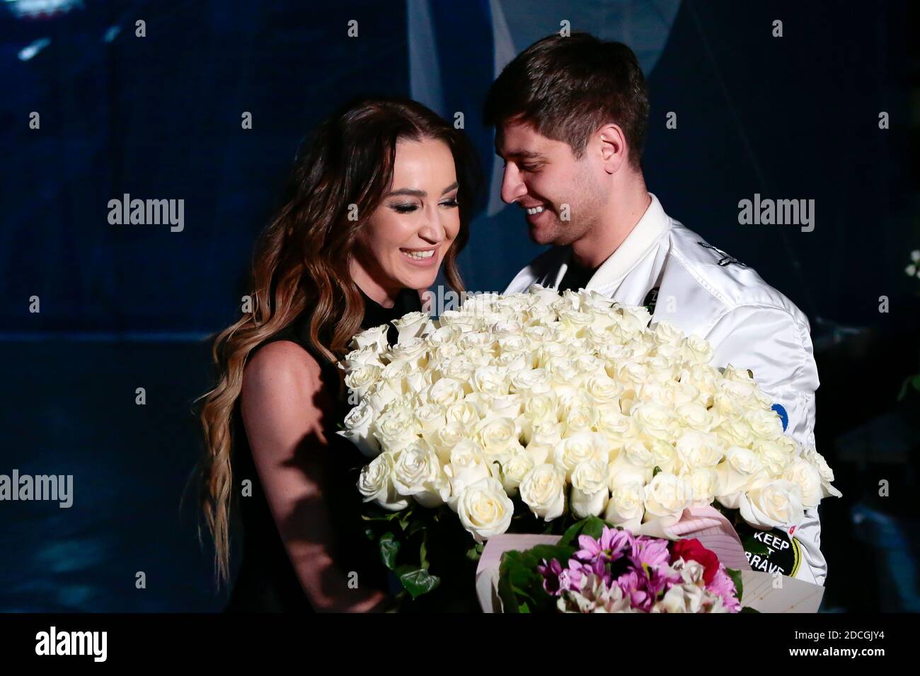 21. November 2020. Moskau, Russland, TV-Show 'Ice Age' für First chanel ...