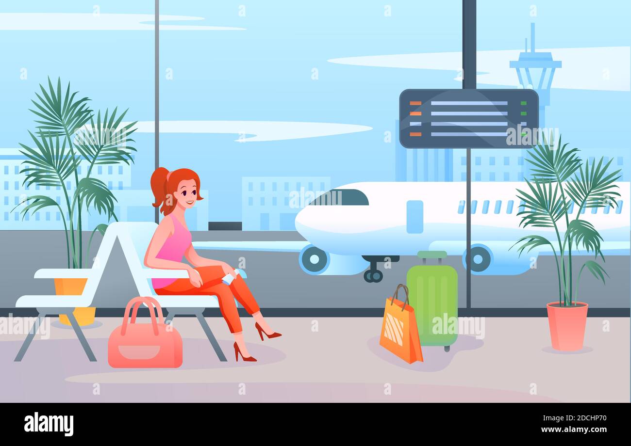 Touristen flughafenterminal Stock-Vektorgrafiken kaufen - Alamy
