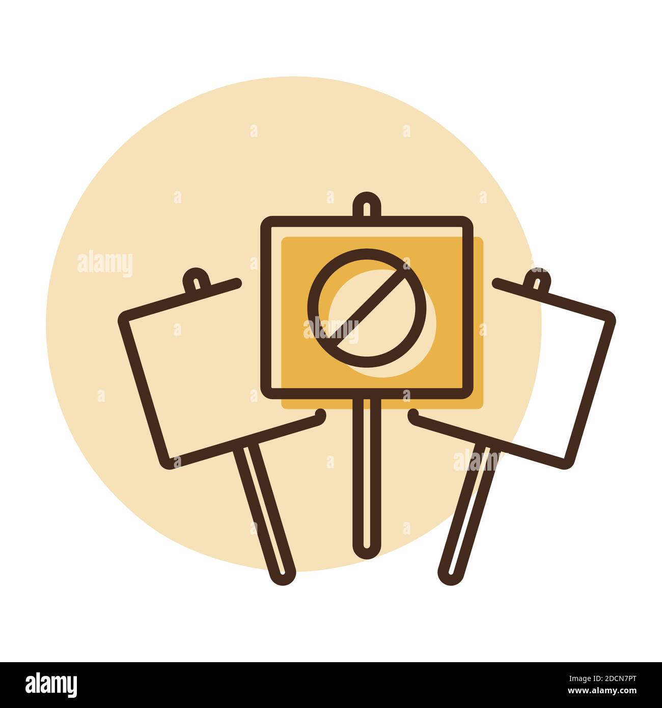 Drei Plakat, großes Zeichen, Banner, Karte Vektor-Symbol. Demonstration ...