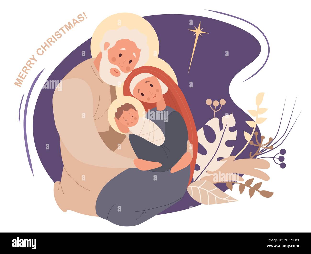 Mary neugeborener christus Stock-Vektorgrafiken kaufen - Alamy