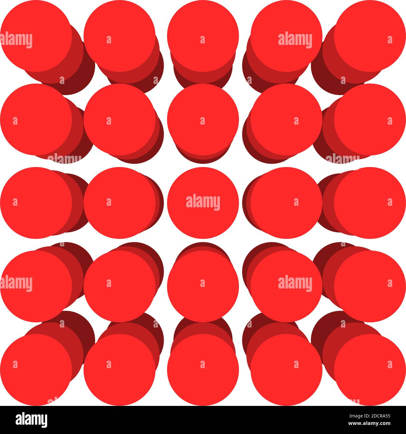 Gitter, Netz von 3D-räumlichen, gestapelten Tier Kreise – Stock Vektor ...