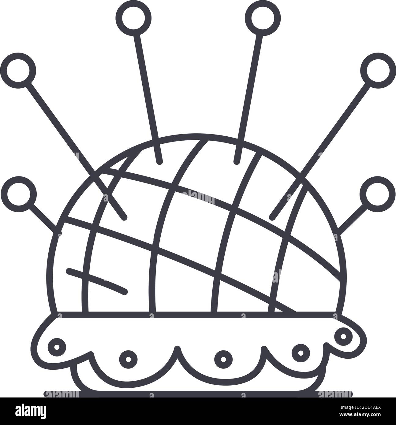 Pinball-Symbol, lineare isolierte Illustration, dünne Linie Vektor, Web ...