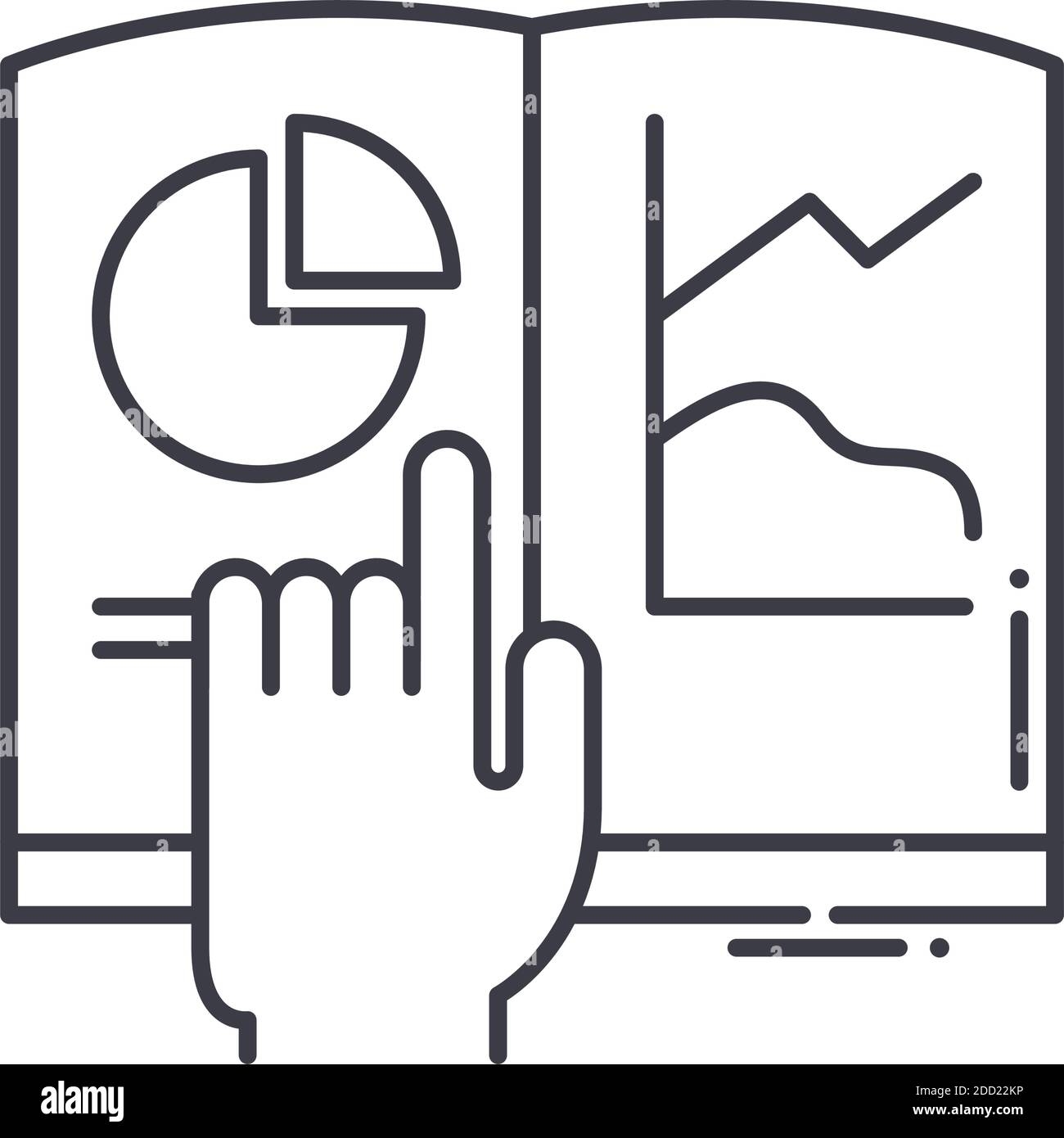Erklären Symbol, lineare isolierte Illustration, dünne Linie Vektor ...