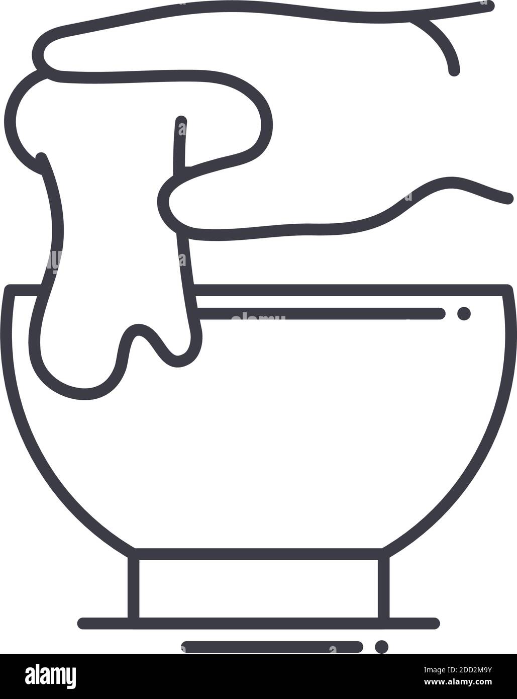 Waxing Symbol, lineare isolierte Illustration, dünne Linie Vektor, Web ...