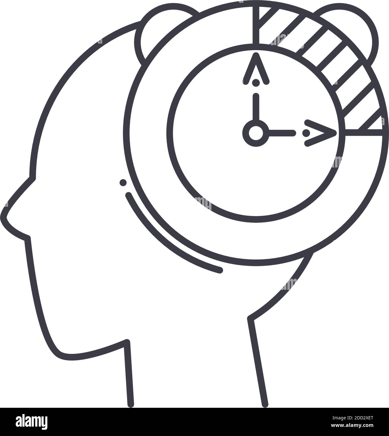 Geduld Geist Symbol, lineare isolierte Illustration, dünne Linie Vektor ...