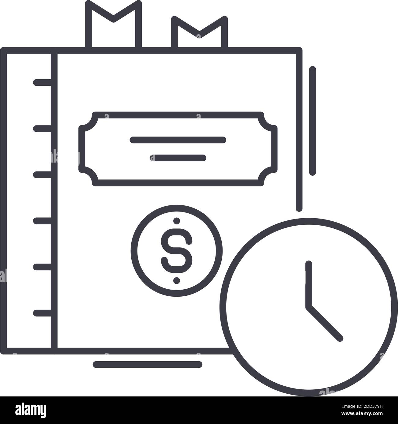 Organizer-Symbol, lineare isolierte Illustration, dünne Linie Vektor ...