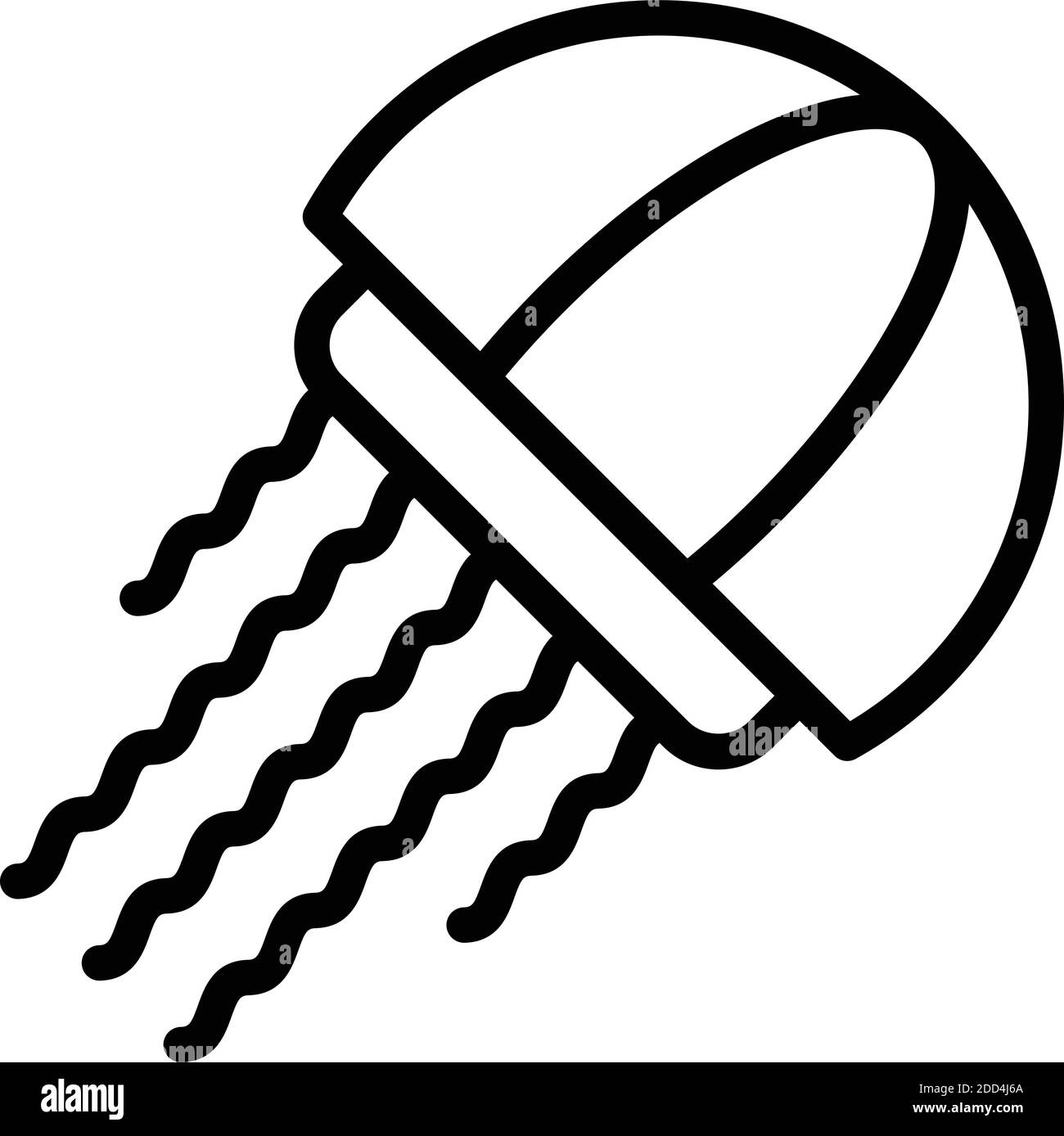 Symbol für magische Quallen. Umriss magische Qualle Vektor-Symbol für ...