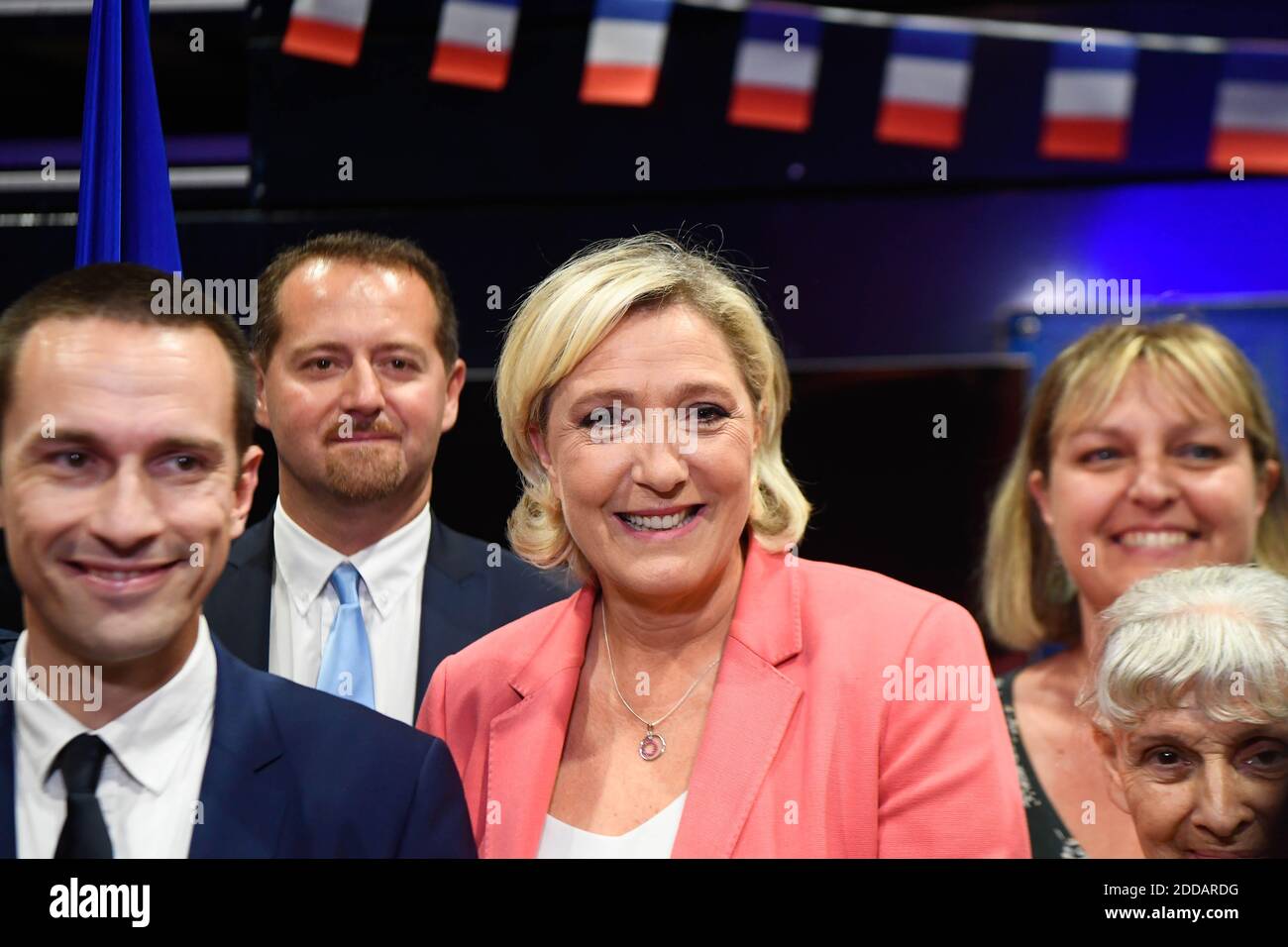 Marine Le Pen, die Vorsitzende der rechtsextremen politischen Partei ...