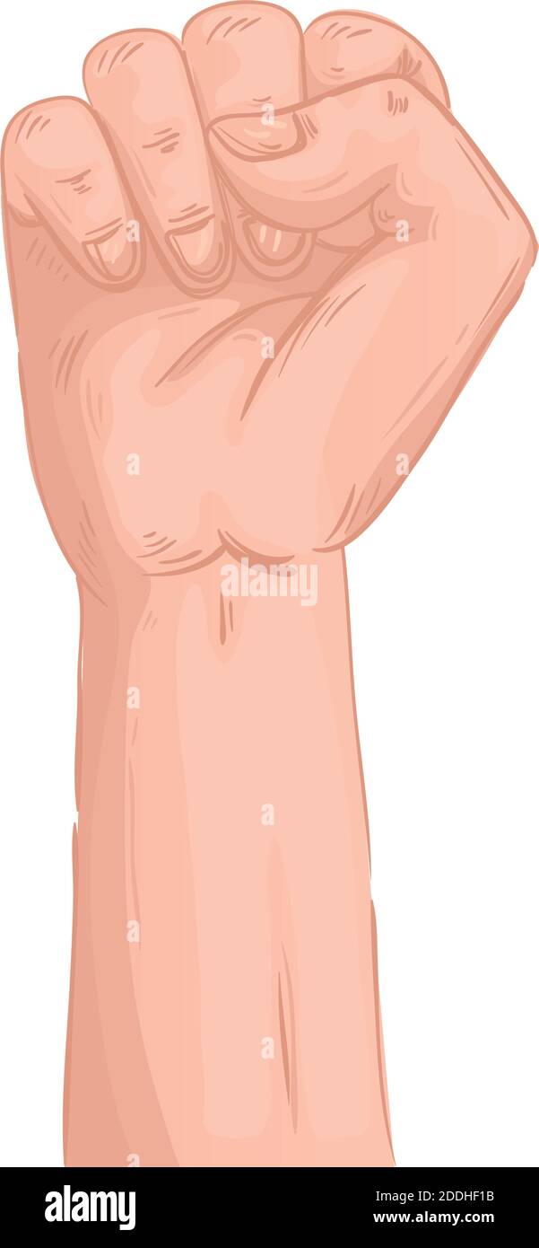 Hand menschliche Faust Symbol isoliert Symbol Stock-Vektorgrafik - Alamy