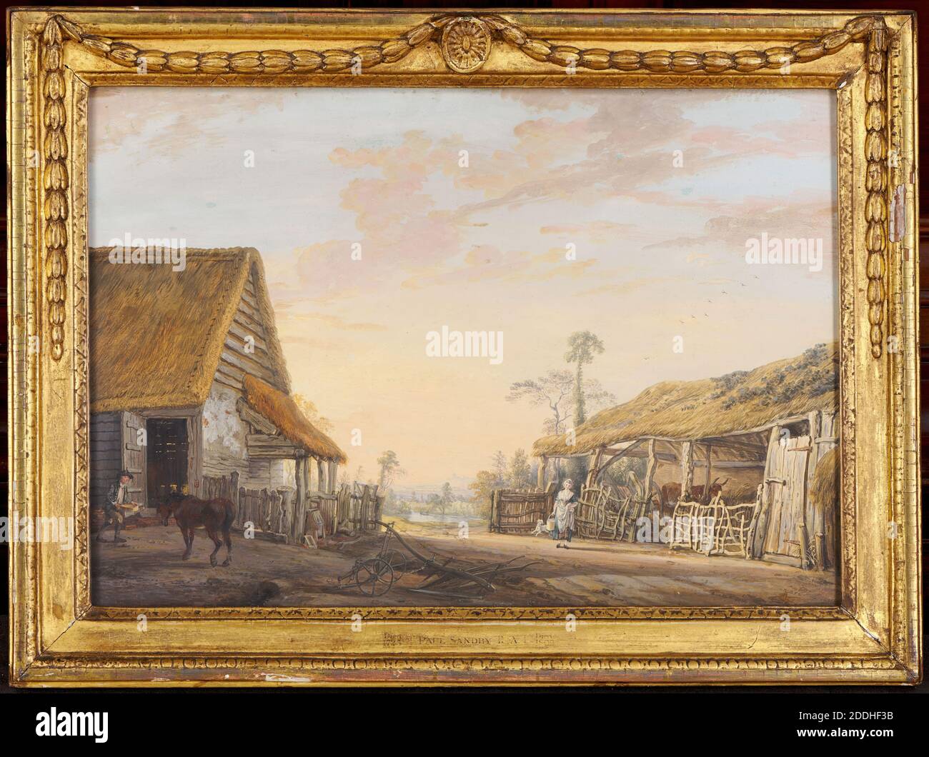 Nachmittag, 1769 Paul Sandby, Landschaft, 18. Jahrhundert, Aquarell ...
