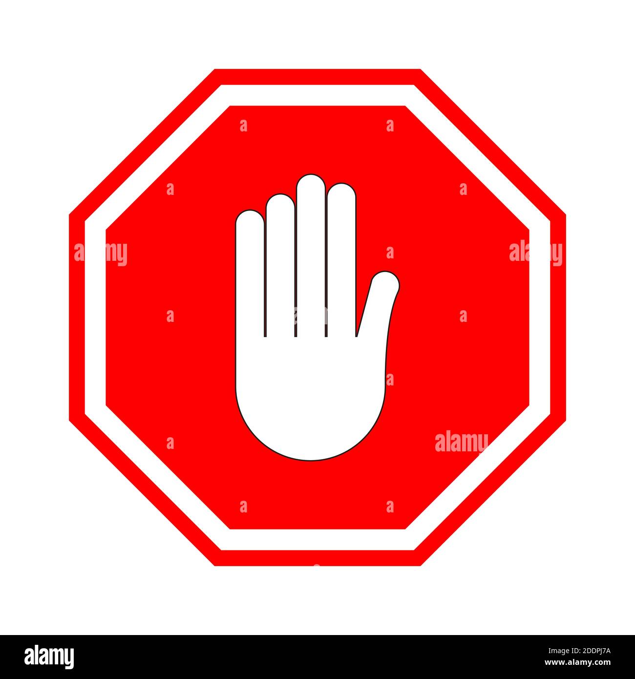 Octagon stop sign Stock-Vektorgrafiken kaufen - Alamy