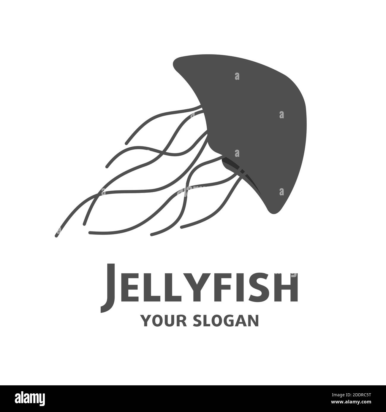 Qualle Symbol, Form Silhouette Logo, Firmenidentität, einfache Design ...