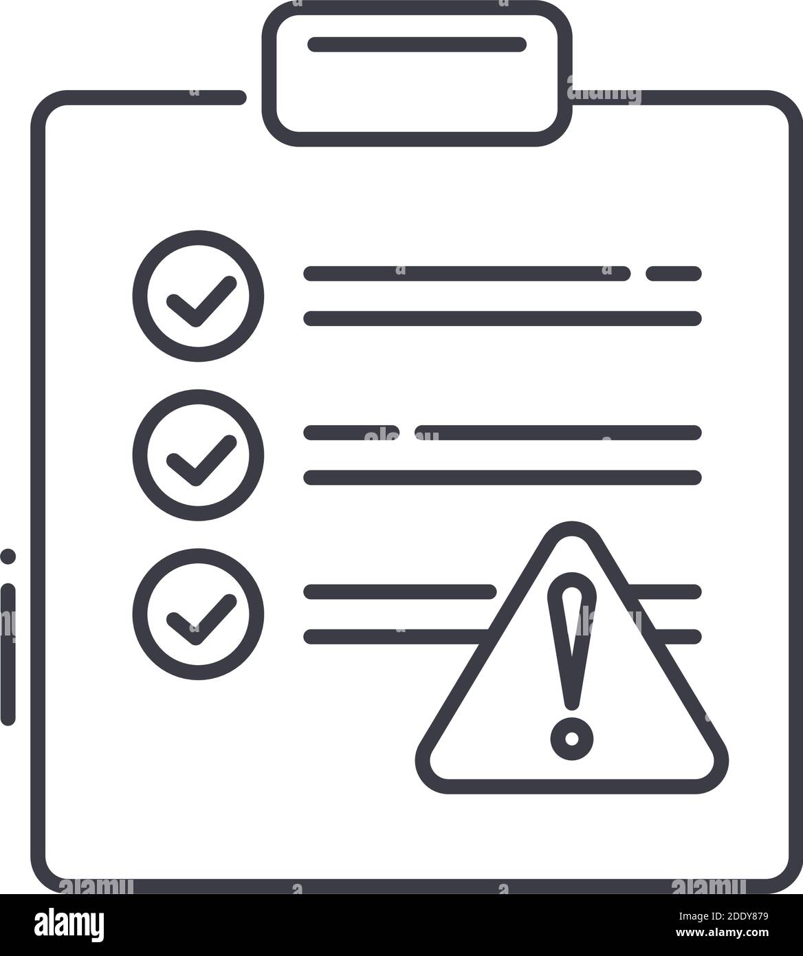 Folgen Sie Empfehlungen Symbol, lineare isolierte Illustration, dünne ...