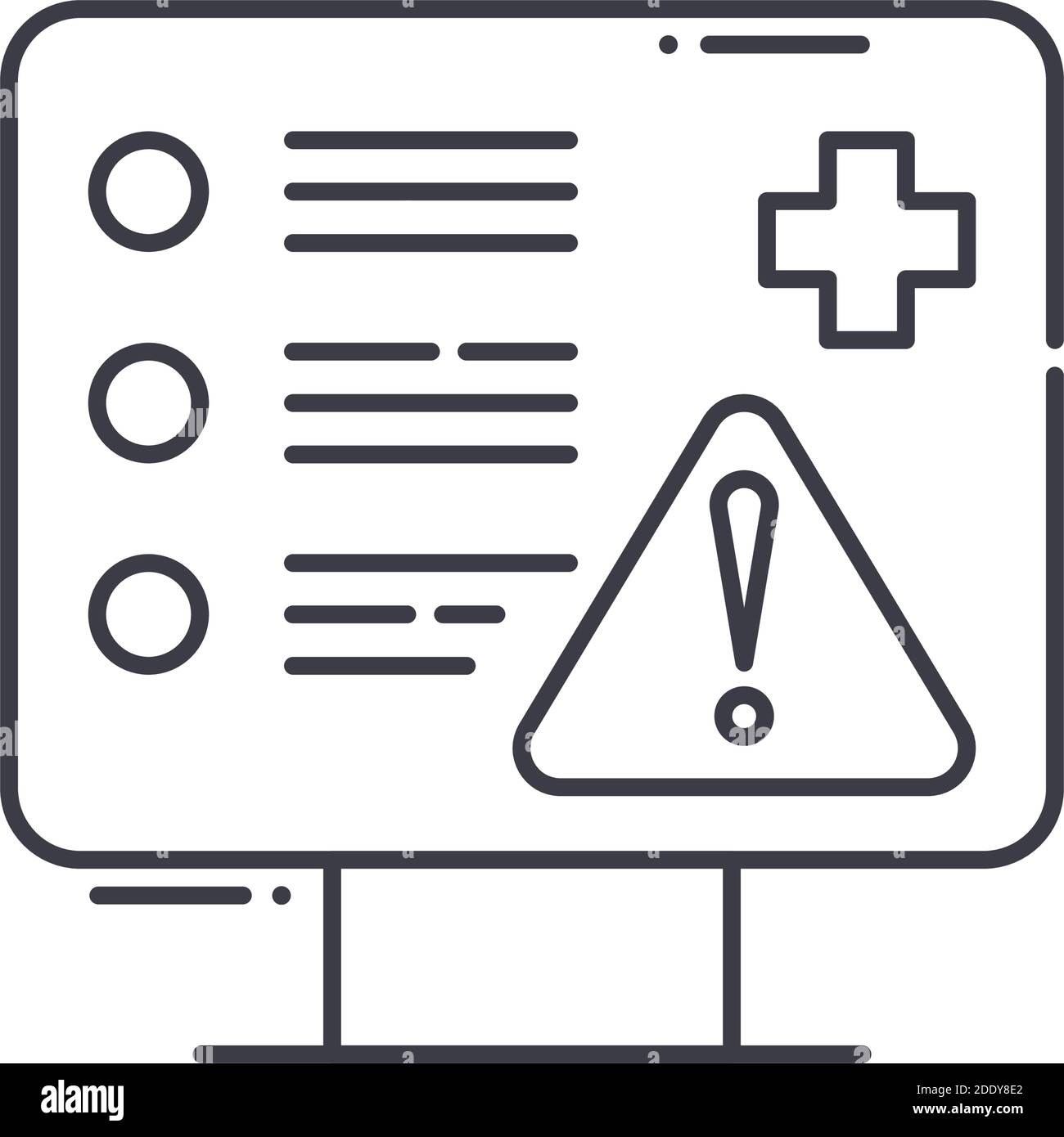 Folgen Sie Empfehlungen Symbol, lineare isolierte Illustration, dünne ...