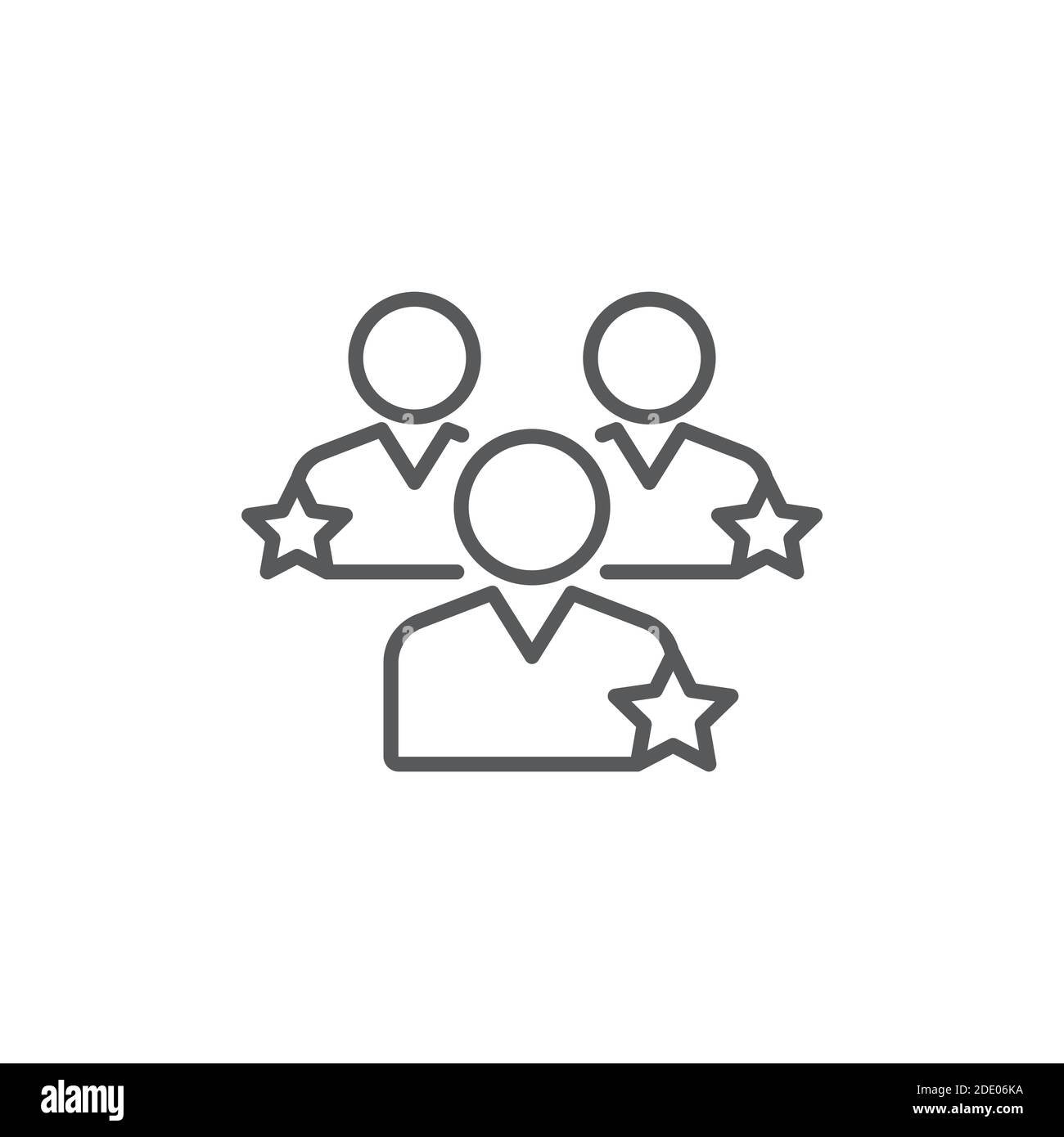 Kompetenz Konzept Farbe, Linie, Kontur Vektor-Zeichen, lineare Stil ...