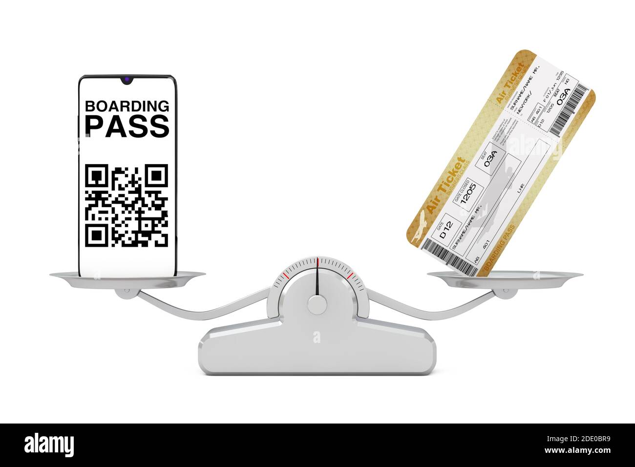 Boarding pass qr code Ausgeschnittene Stockfotos und -bilder - Alamy