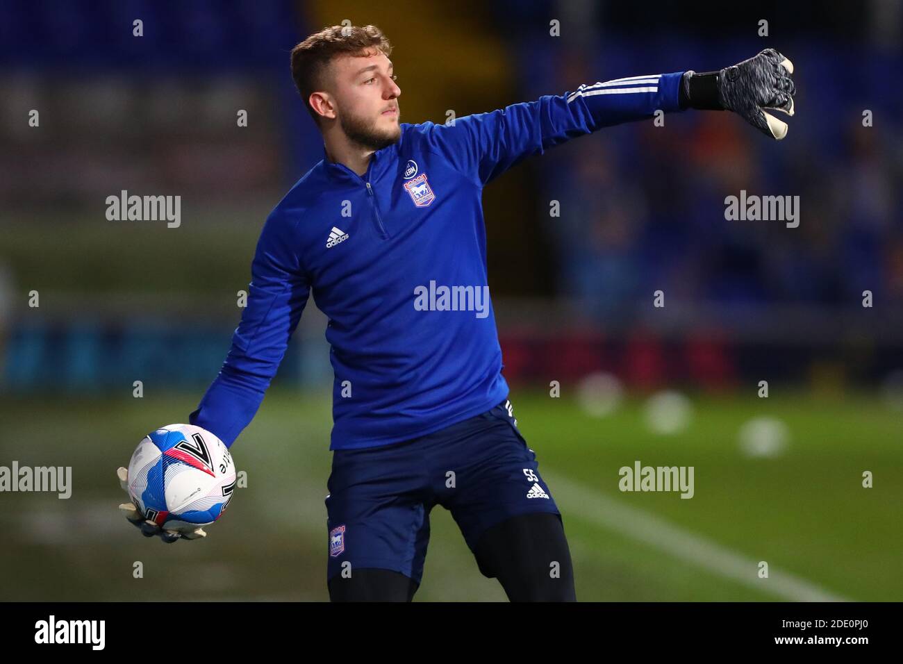Adam Przybek von Ipswich Town Warms Up - Ipswich Town V Hull City, Sky ...