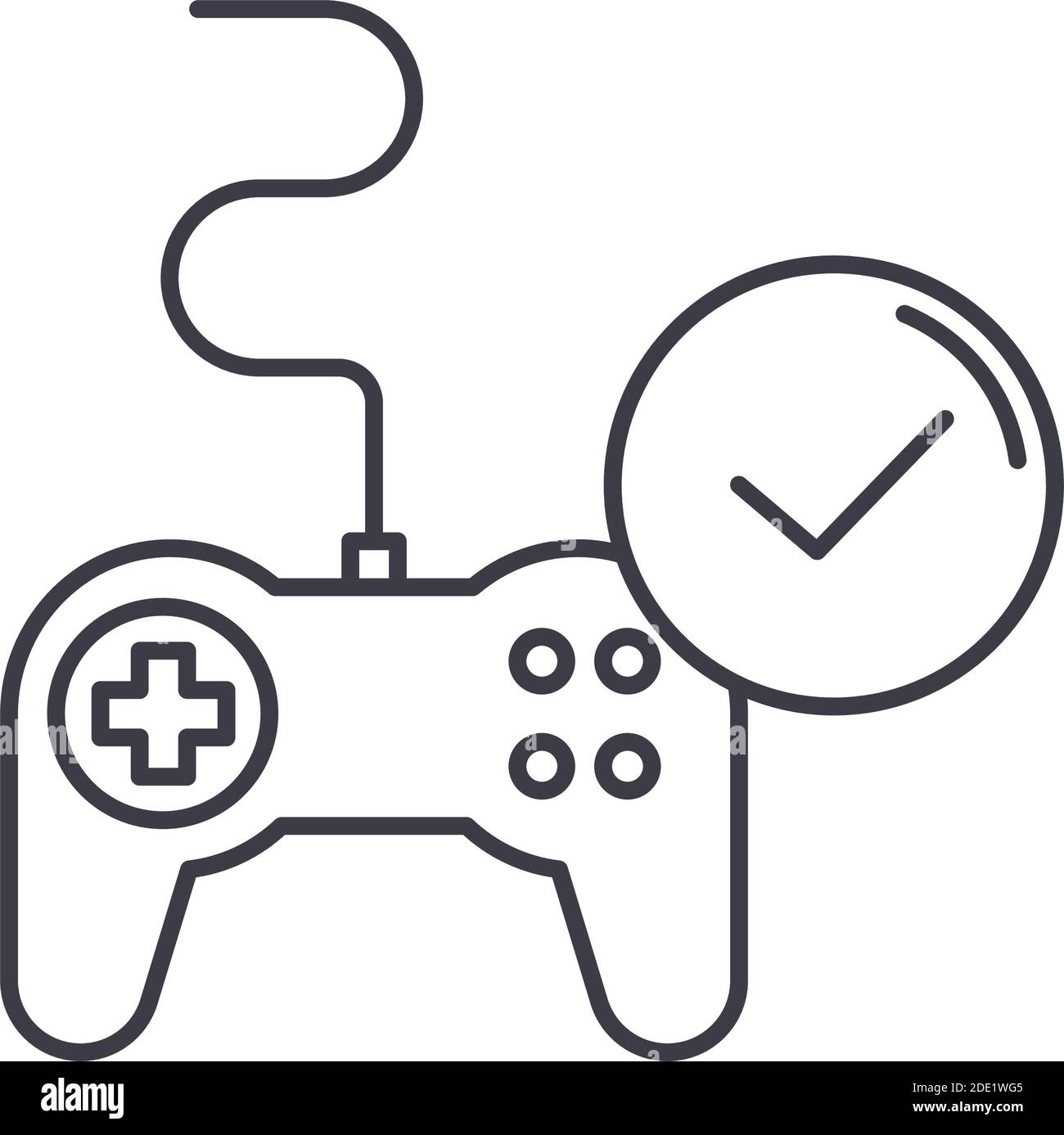Gamification Symbol, lineare isolierte Illustration, dünne Linie Vektor ...