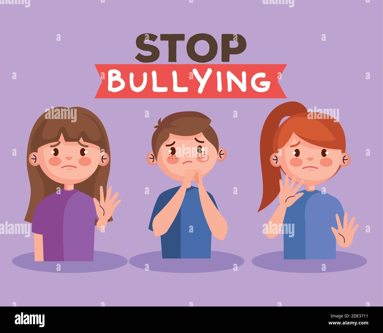 Bullying girls Stock-Vektorgrafiken kaufen - Alamy