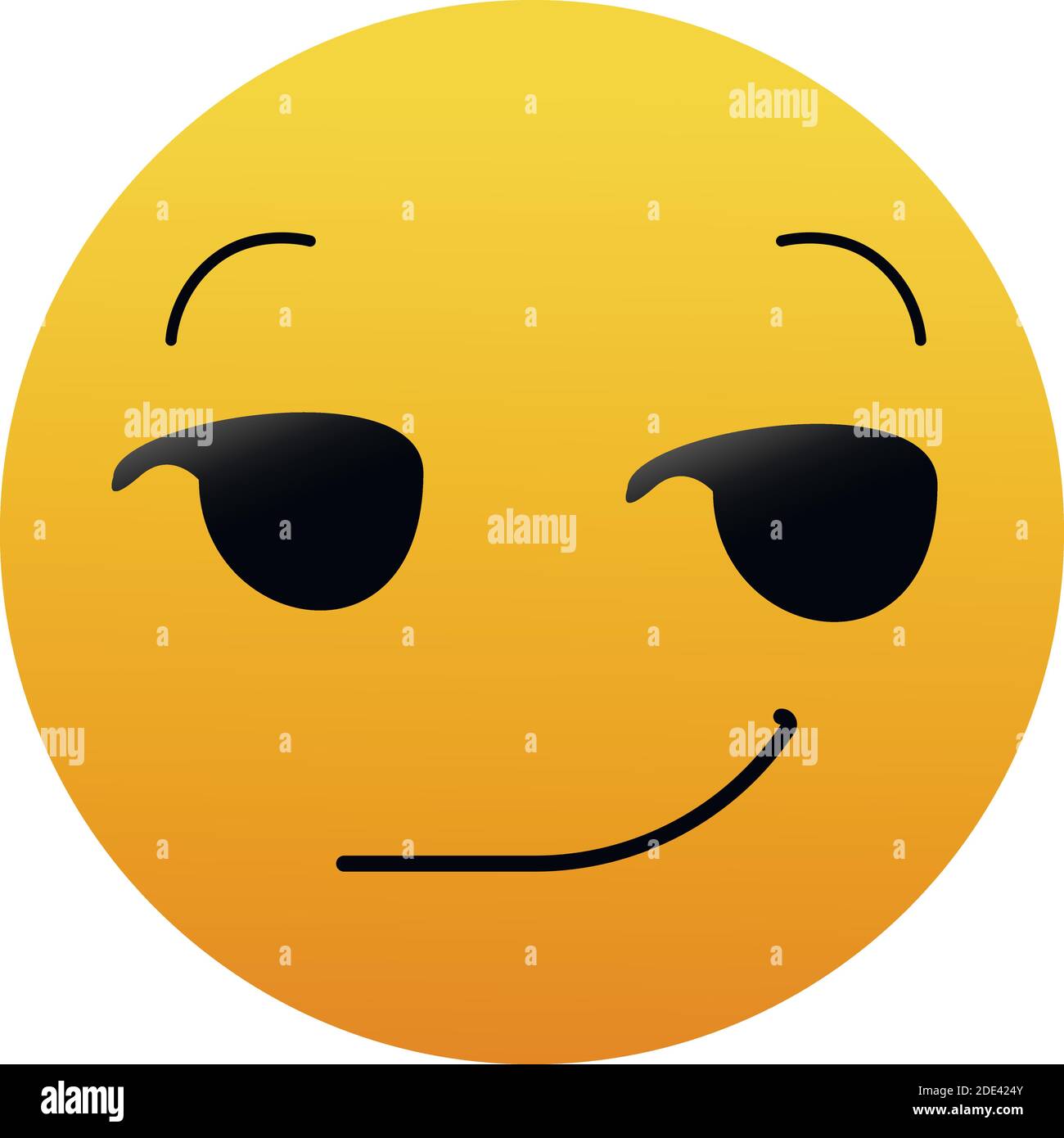 Smirking face cartoon face icon -Fotos und -Bildmaterial in hoher ...