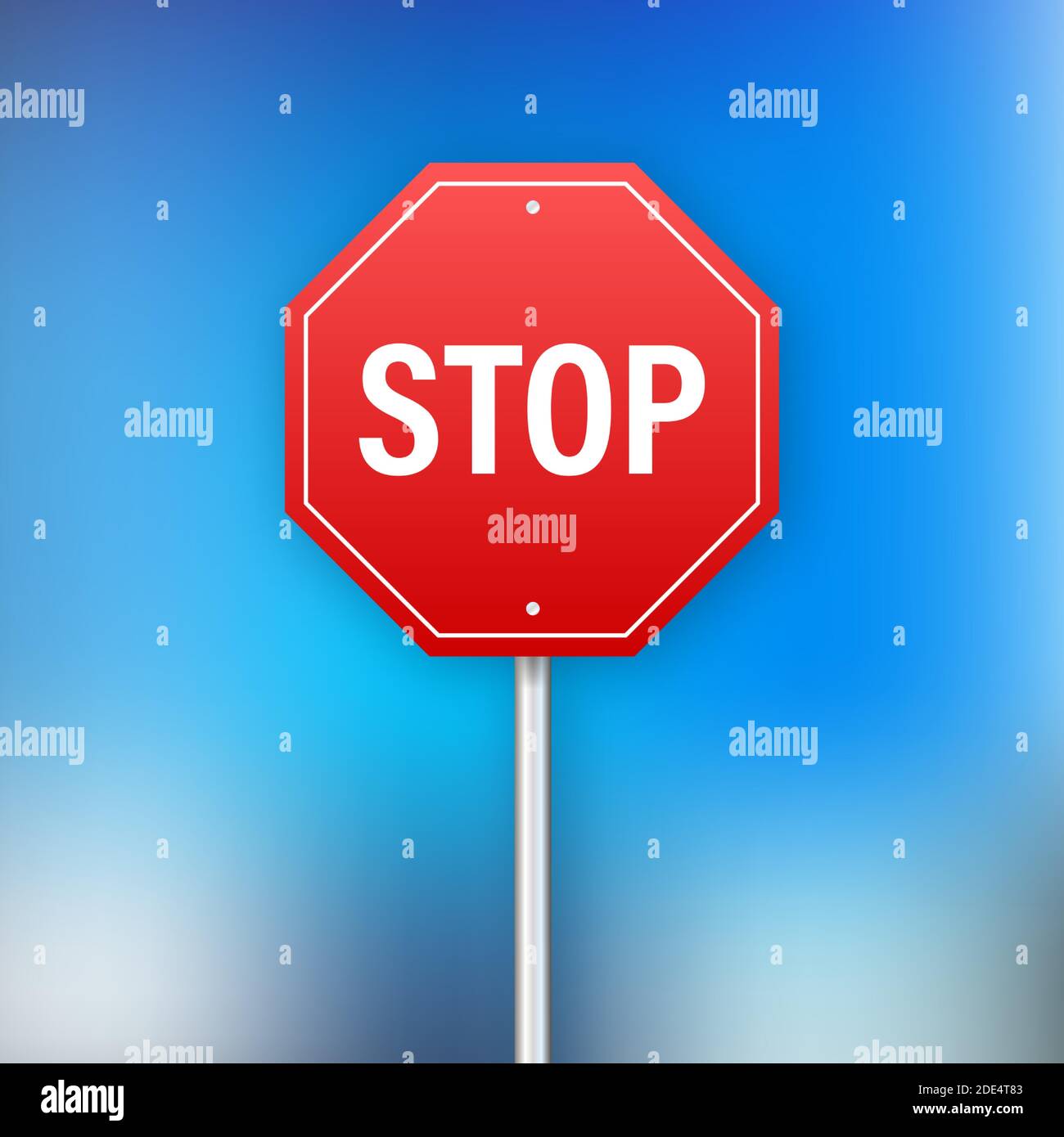 Octagon stop sign Stock-Vektorgrafiken kaufen - Alamy