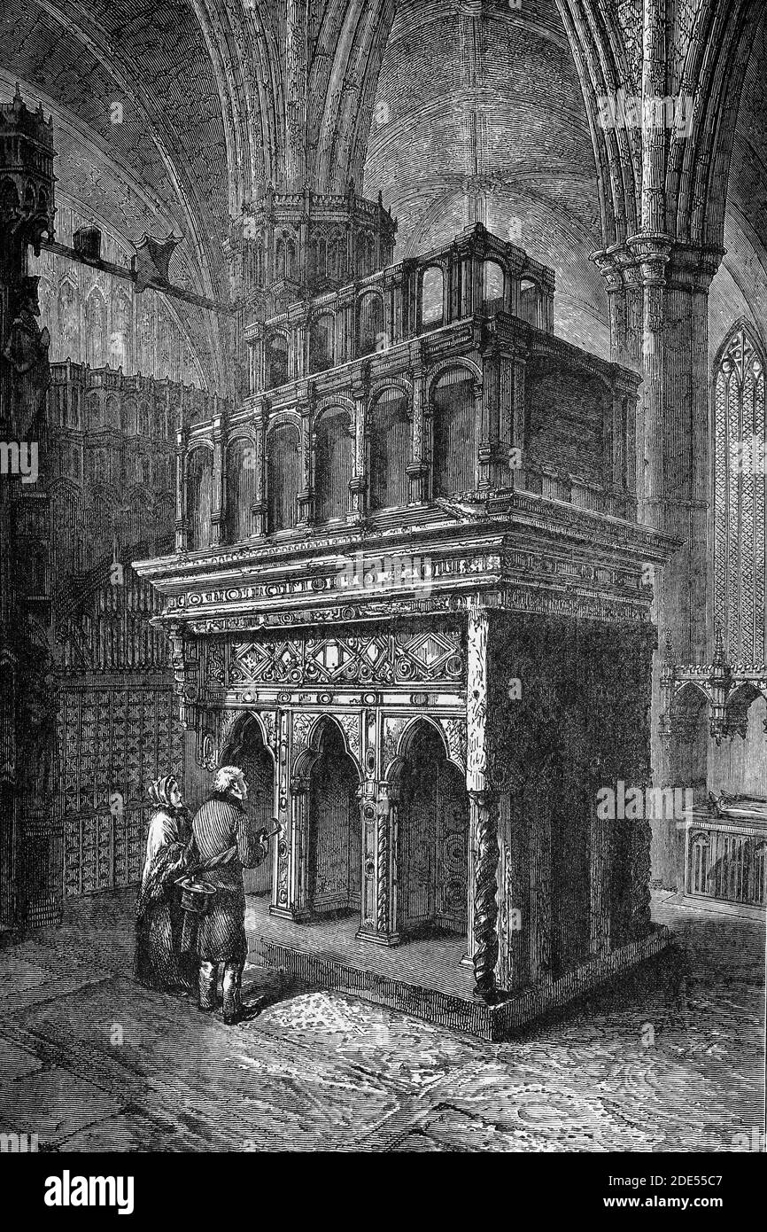 Grab von Edward dem Beichtvater, Gründer der Westminster Abbey, London, England. Antike ...