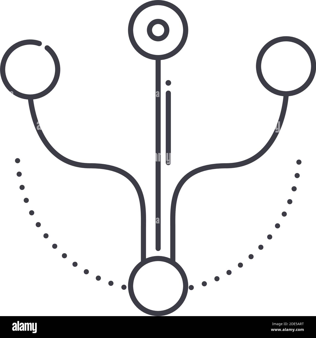 Allgemeine Strategie-Symbol, lineare isolierte Illustration, dünne ...