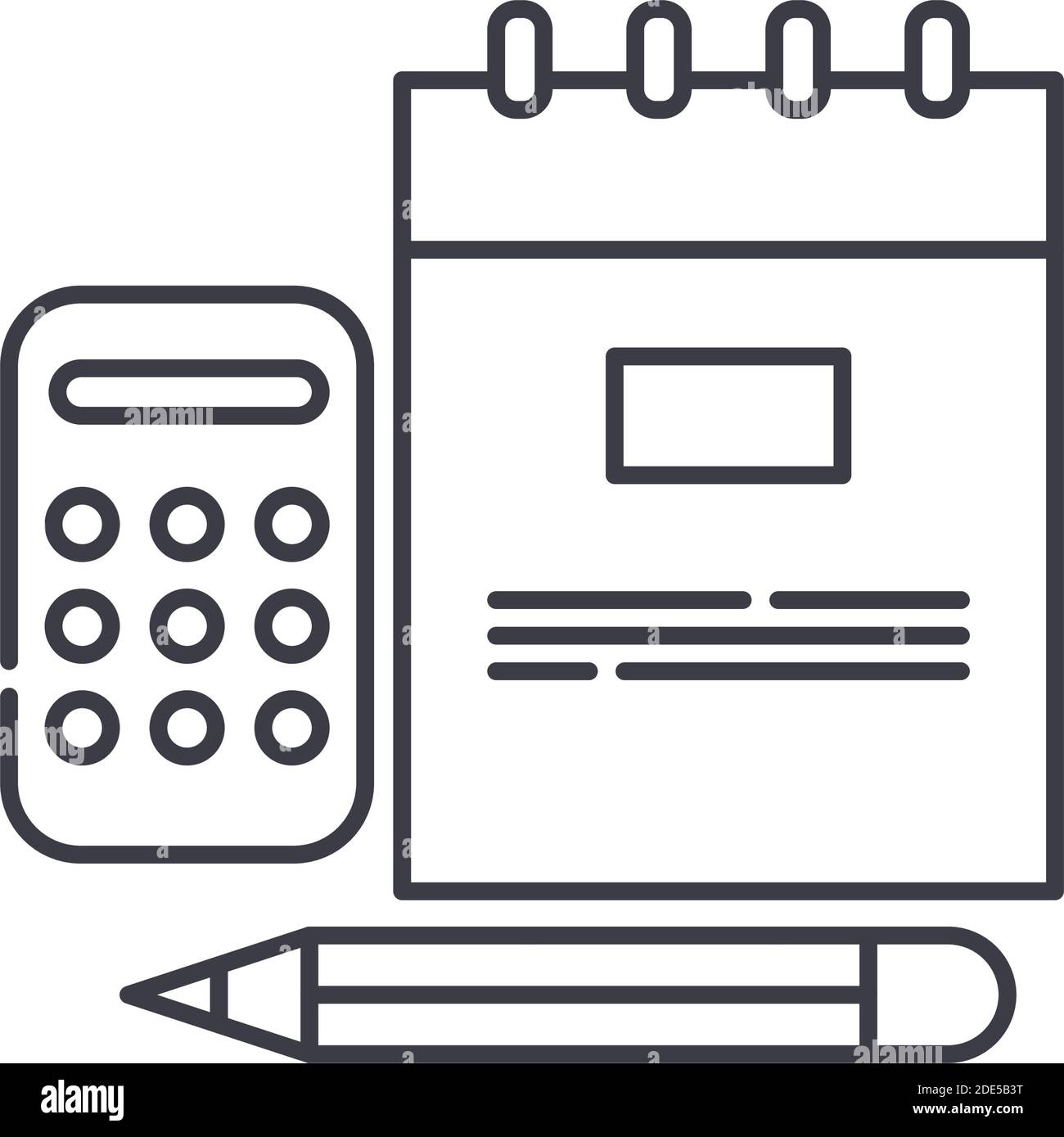 Allgemeine Ausgaben Symbol, lineare isolierte Illustration, dünne Linie ...