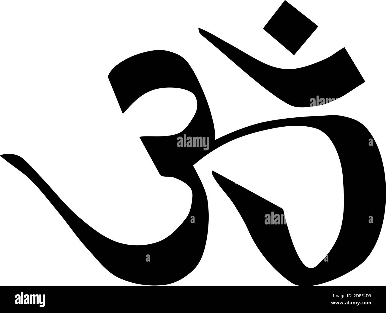 OM Kalligraphie Zeichen und Symbol. Handgezeichnete Vektor Stock ...