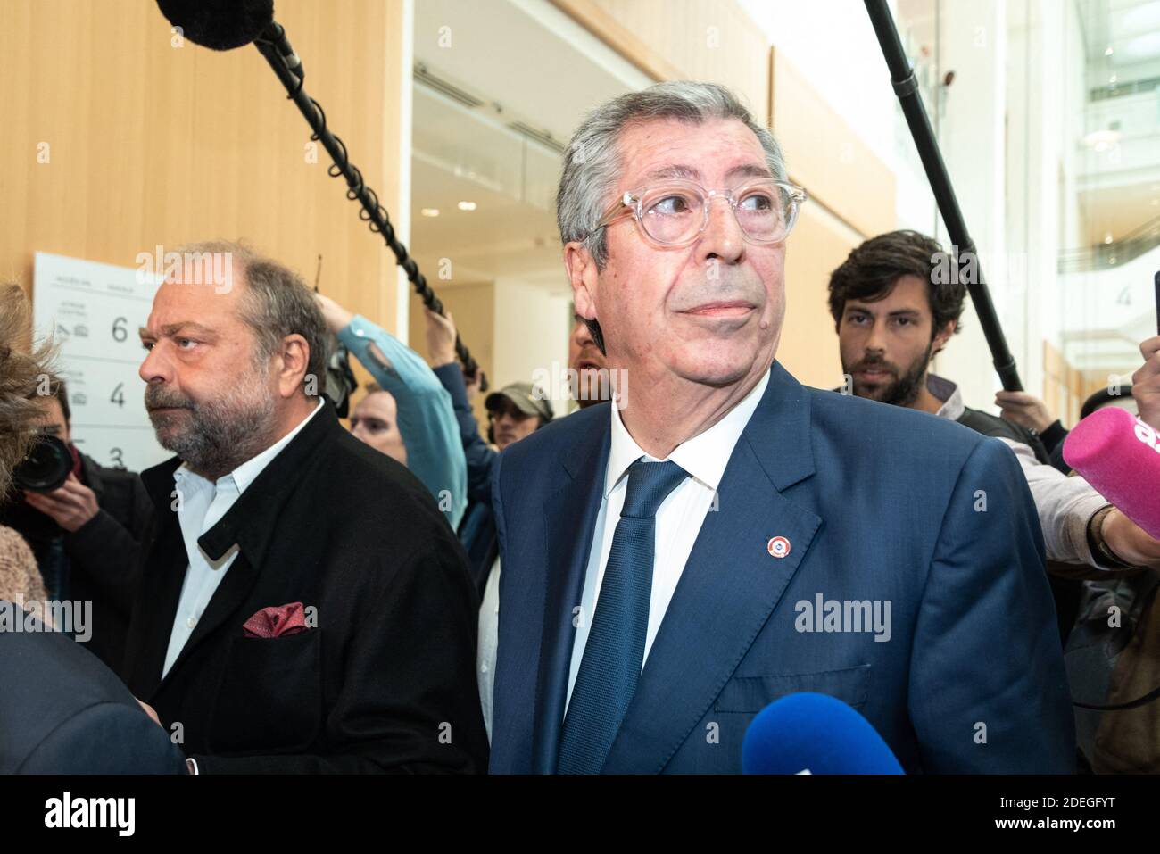 Patrick Balkany, begleitet von seinem Anwalt Eric Dupond Moretti, kommt ...