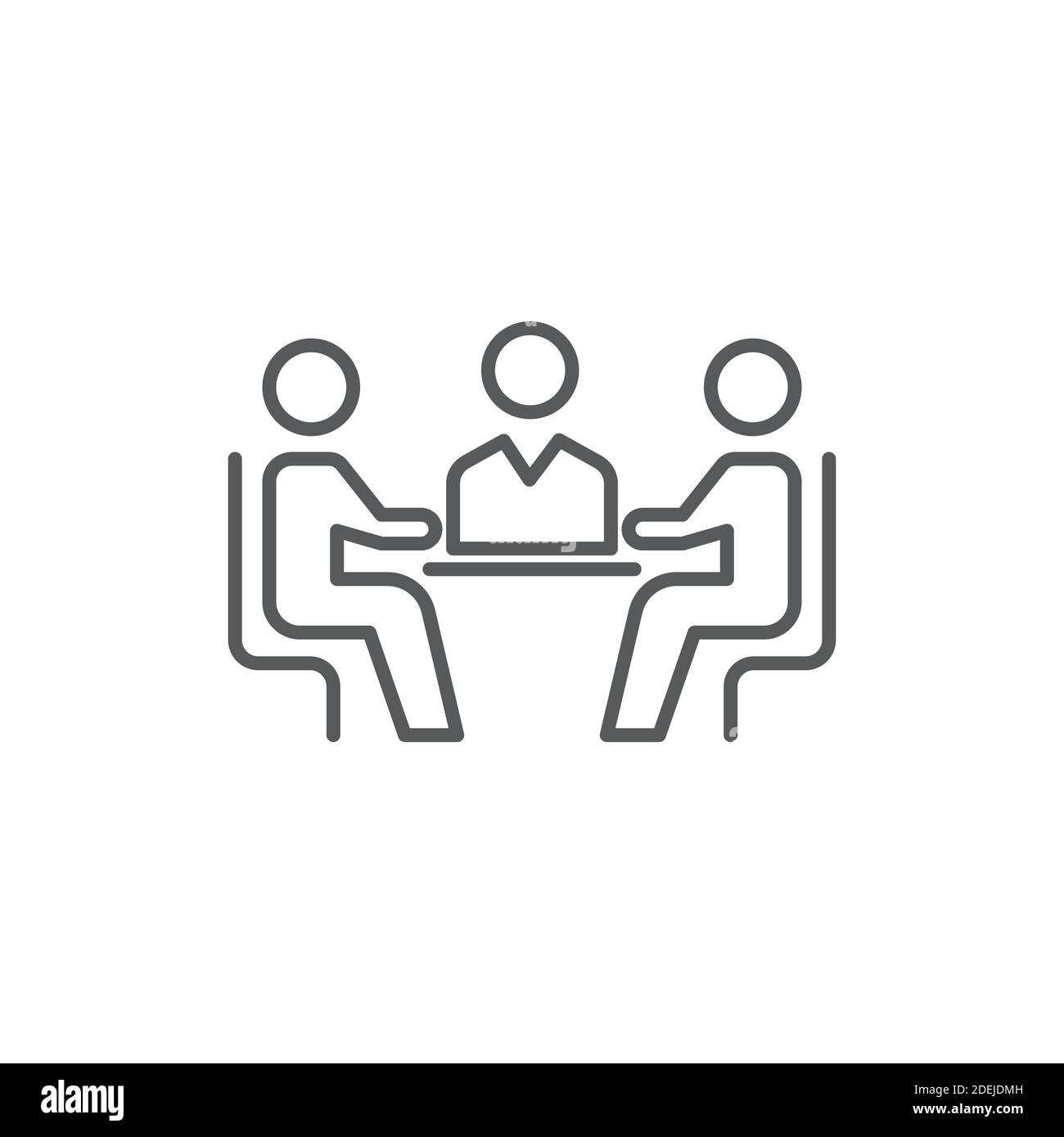 Business Meeting Symbol, Farbe, Linie, Umriss Vektor Zeichen, linear ...