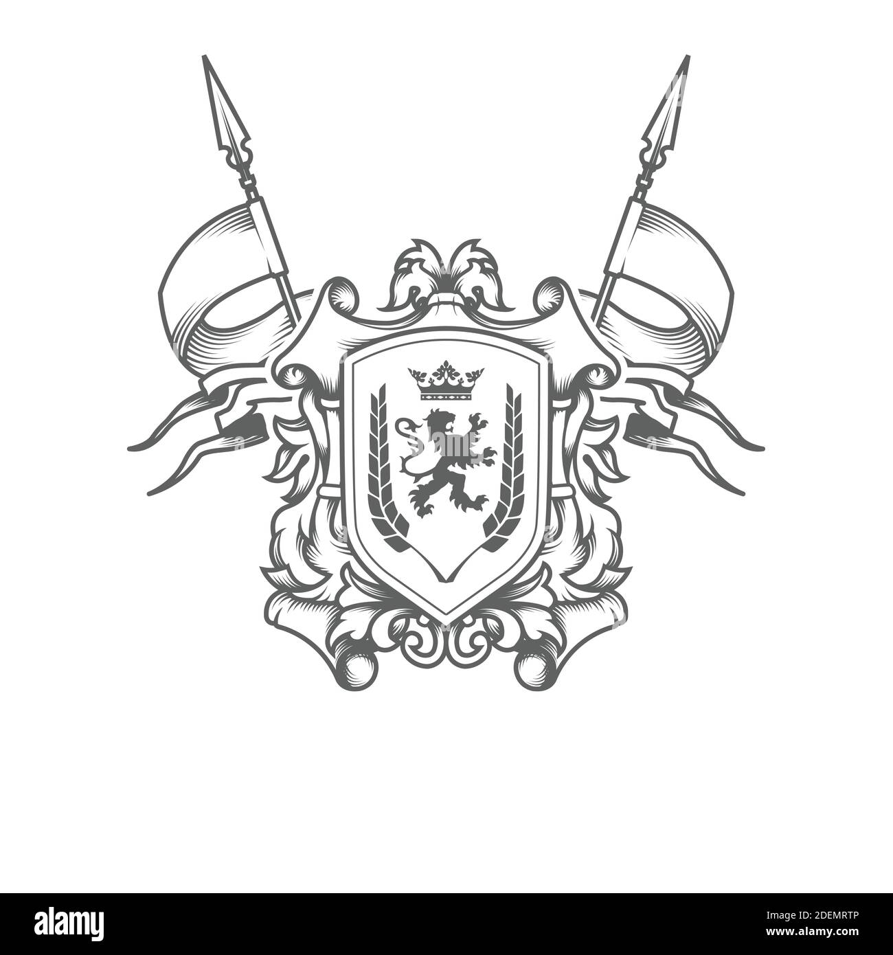 Mantel wappen wappenkunde heraldisch Stock-Vektorgrafiken kaufen - Alamy