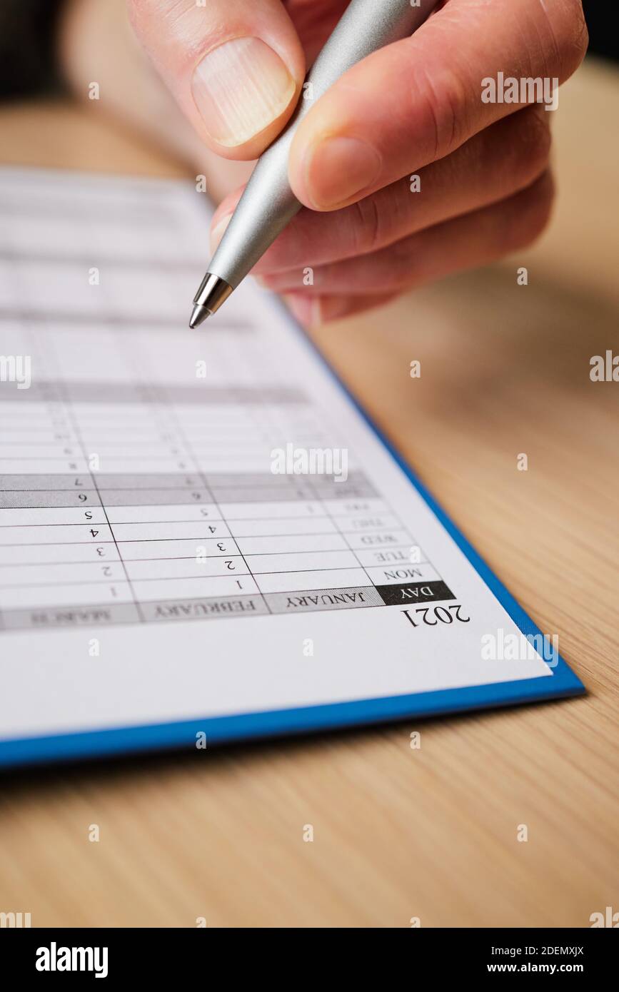 Year planner -Fotos und -Bildmaterial in hoher Auflösung – Alamy