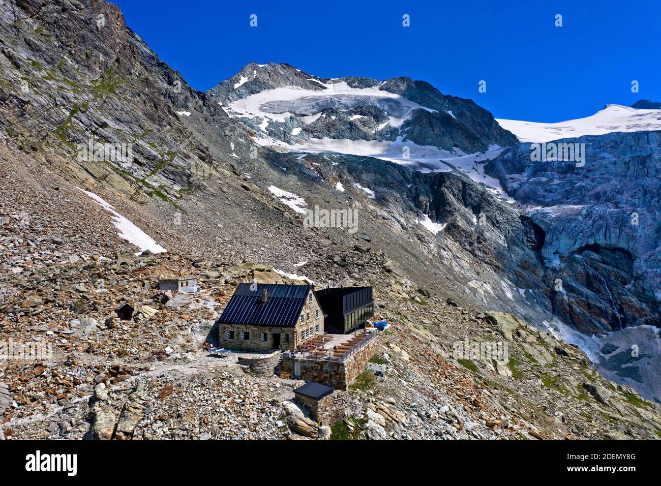 Berghütte Cabane de Moiry, Grimentz, Wallis, Schweiz / Berghütte Cabane ...