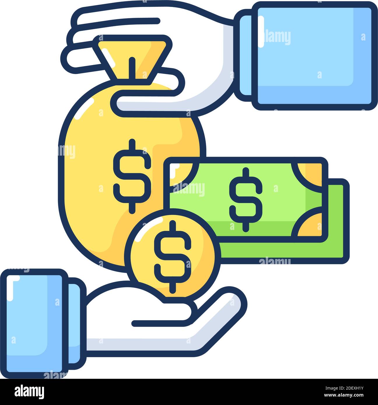 RGB-Farbsymbol für Gehaltsabrechnung Stock-Vektorgrafik - Alamy