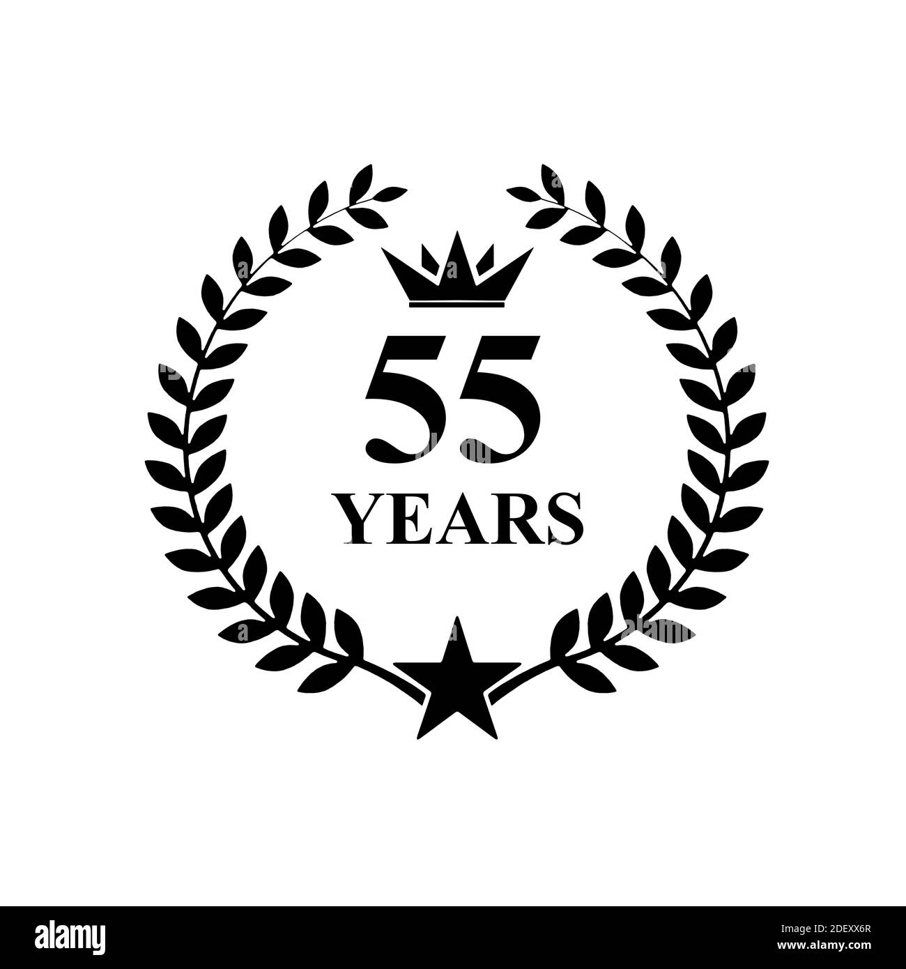 55 Jahre alt Jubiläum , luxuriöses Logo Golden Stockfotografie - Alamy