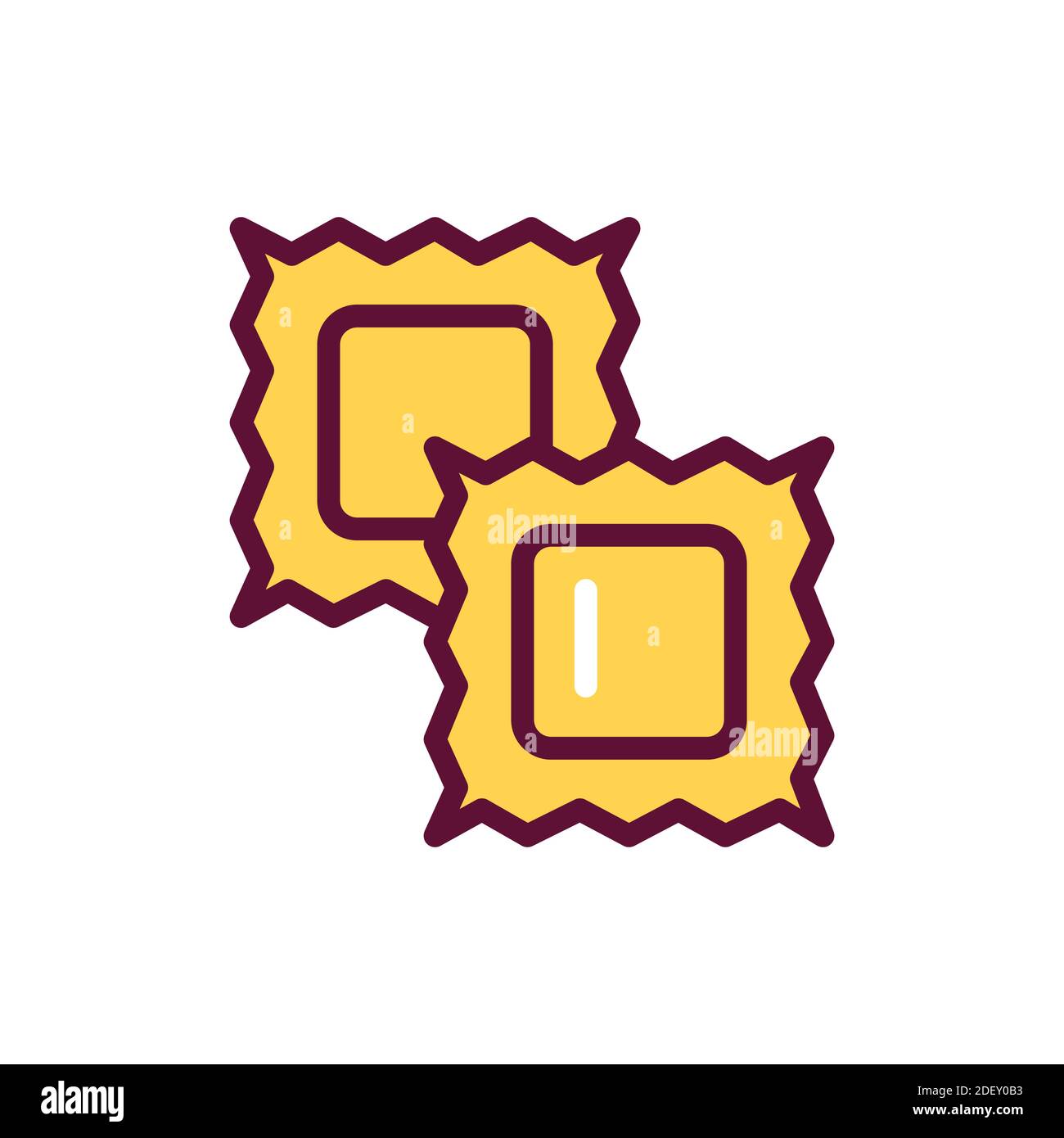 Ravioli pasta isolated vector illustration -Fotos und -Bildmaterial in ...