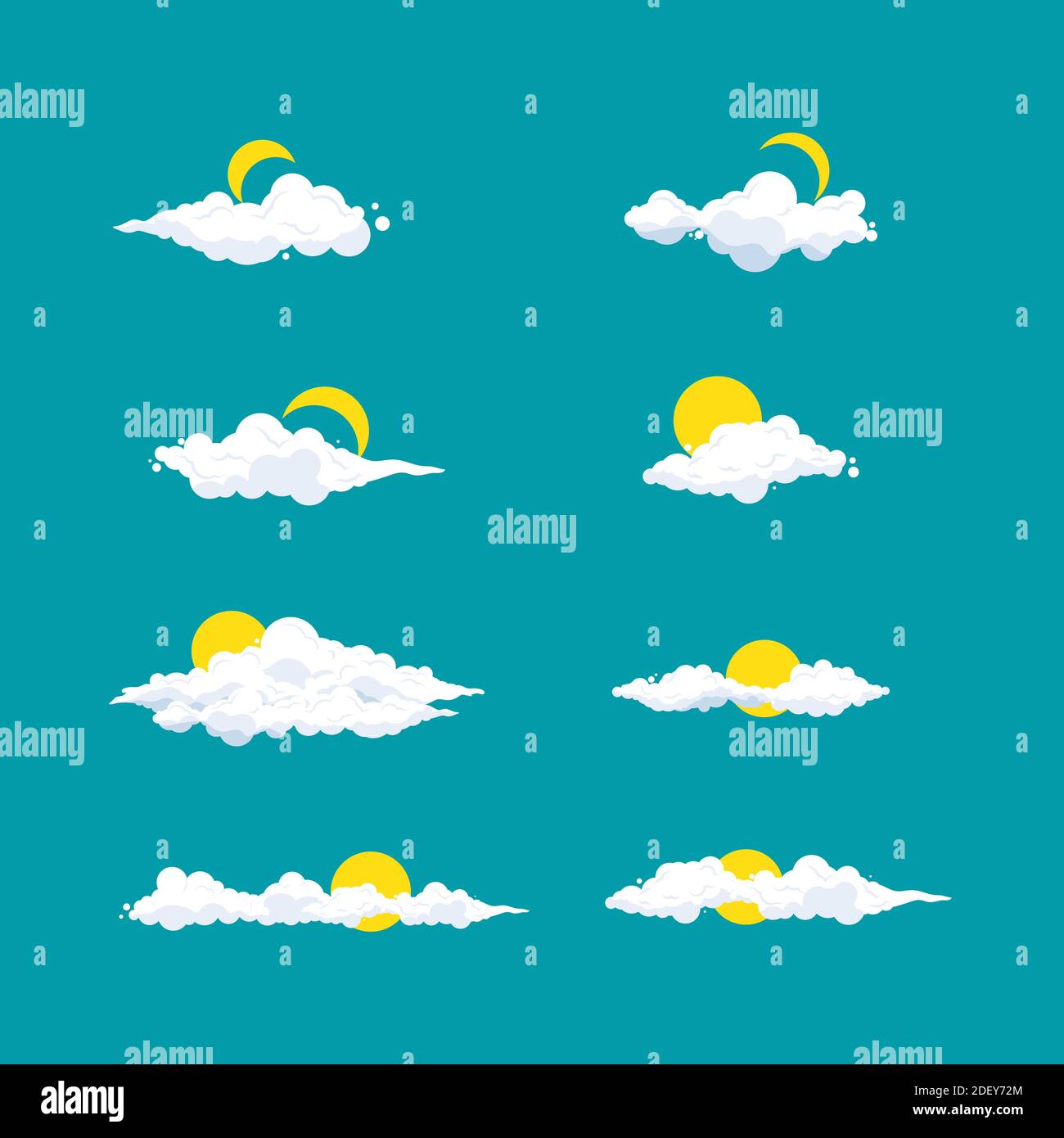 Wolke Cartoon Vektor Design Illustration Vorlage Stock-Vektorgrafik - Alamy