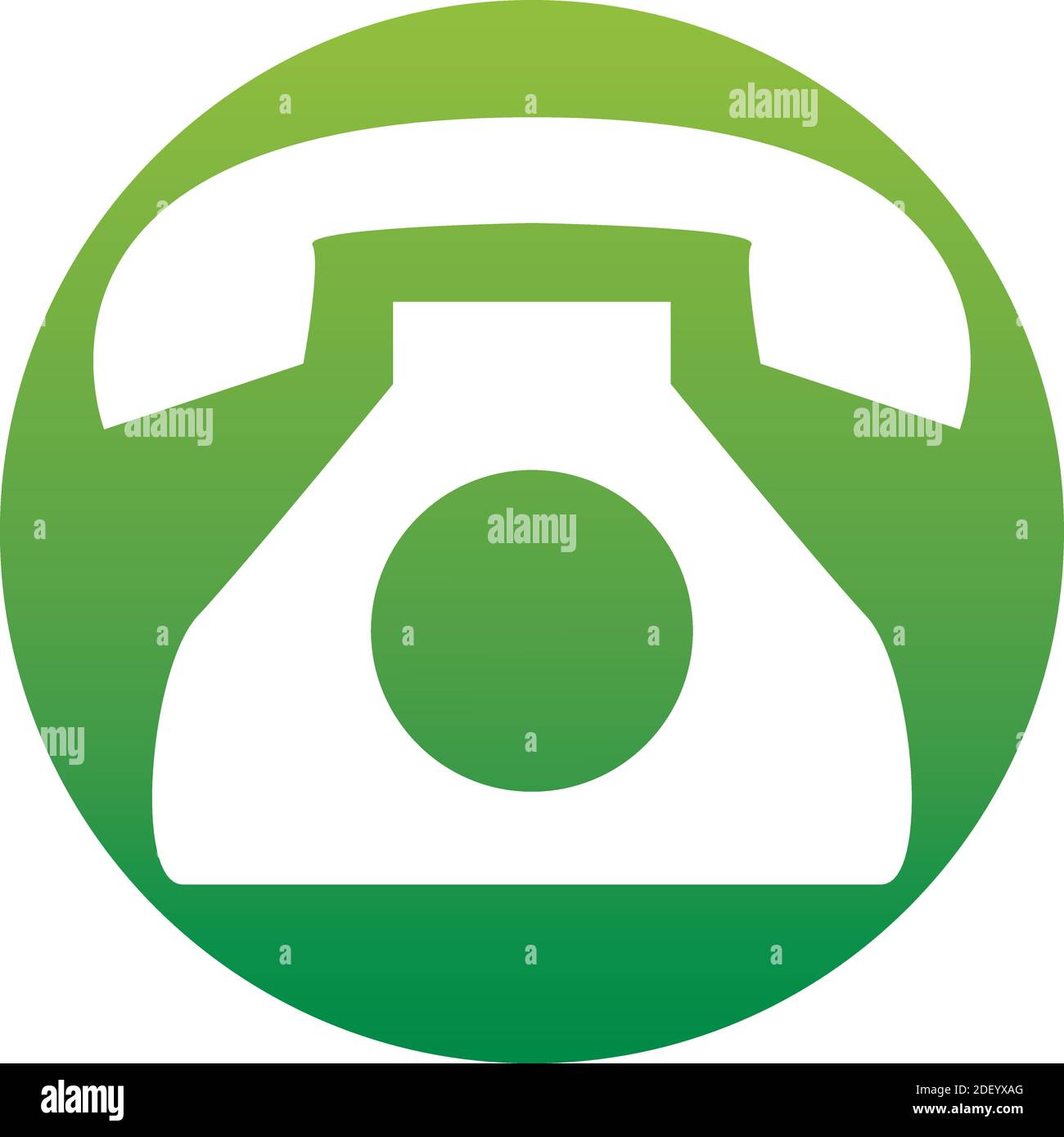 Retro-Telefon-Vektor-Symbol. Telefon-Symbol. Isoliert auf weißem ...