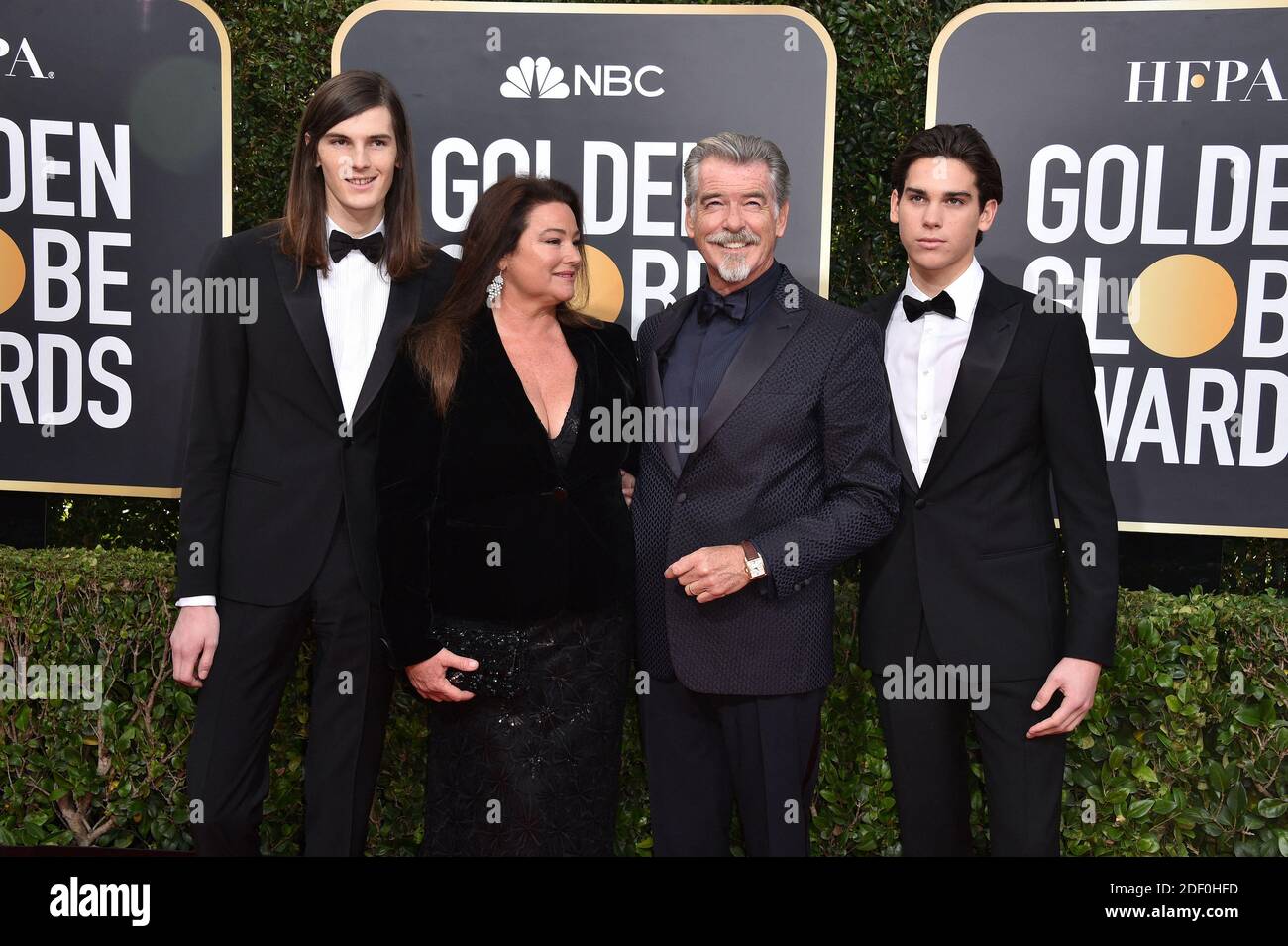 Dylan Brosnan, Keely Shaye Smith, Pierce Brosnan und Paris Brosnan, die ...